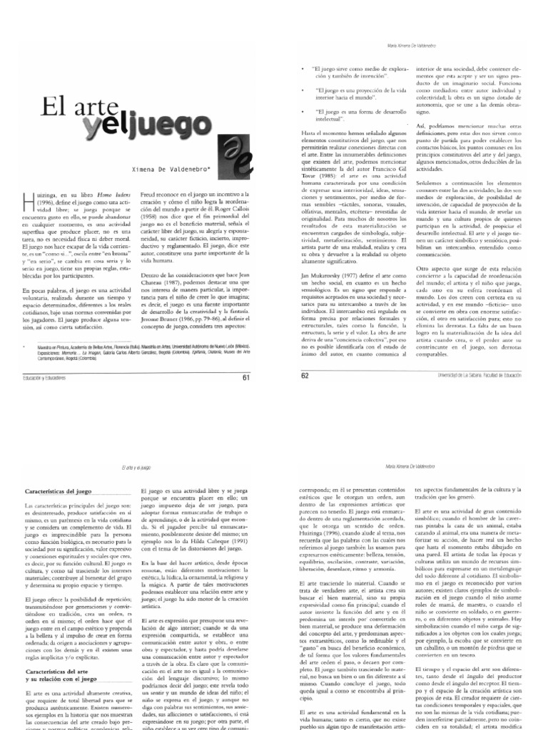 Juego y Desarrolloel Arte. | PDF