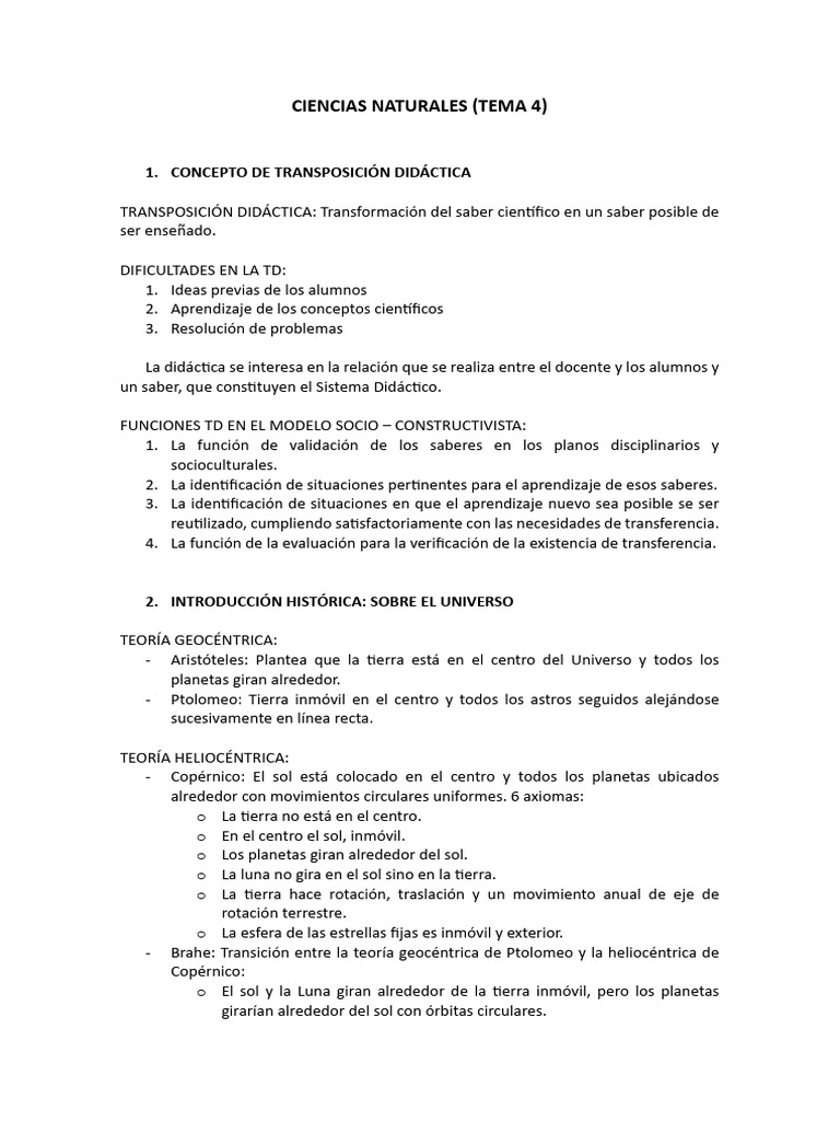 Tema 4 Naturales | PDF | Roca (geología) | Sistema solar
