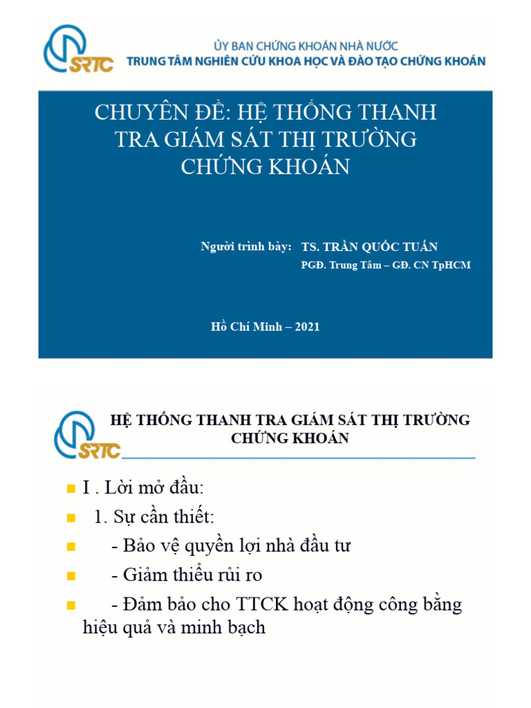He thong Giam sat thanh tra tren TTCK - Anh Tuan | PDF