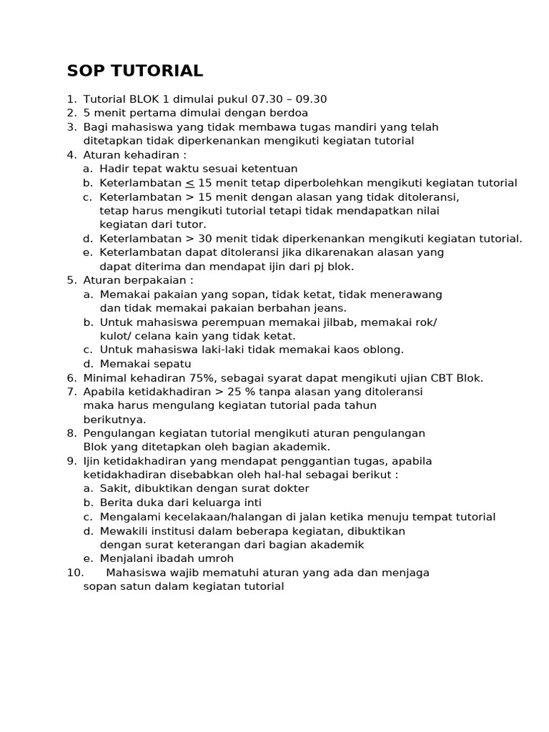 Panduan Tutorial | PDF