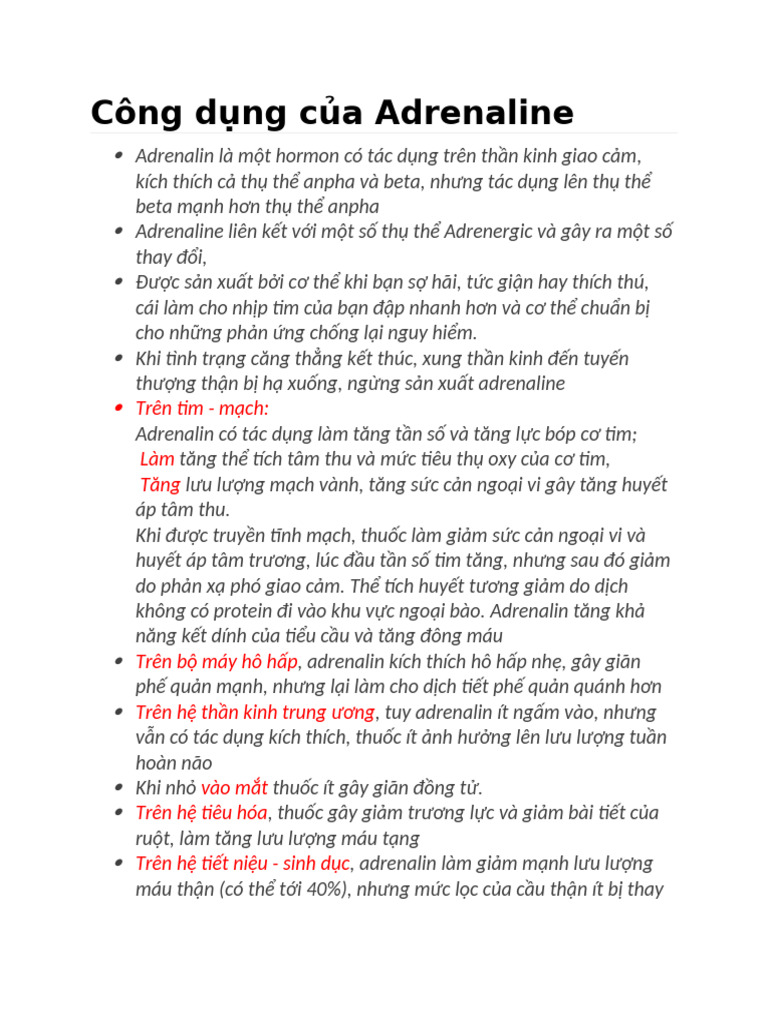 Công D NG C A Adrenaline | PDF