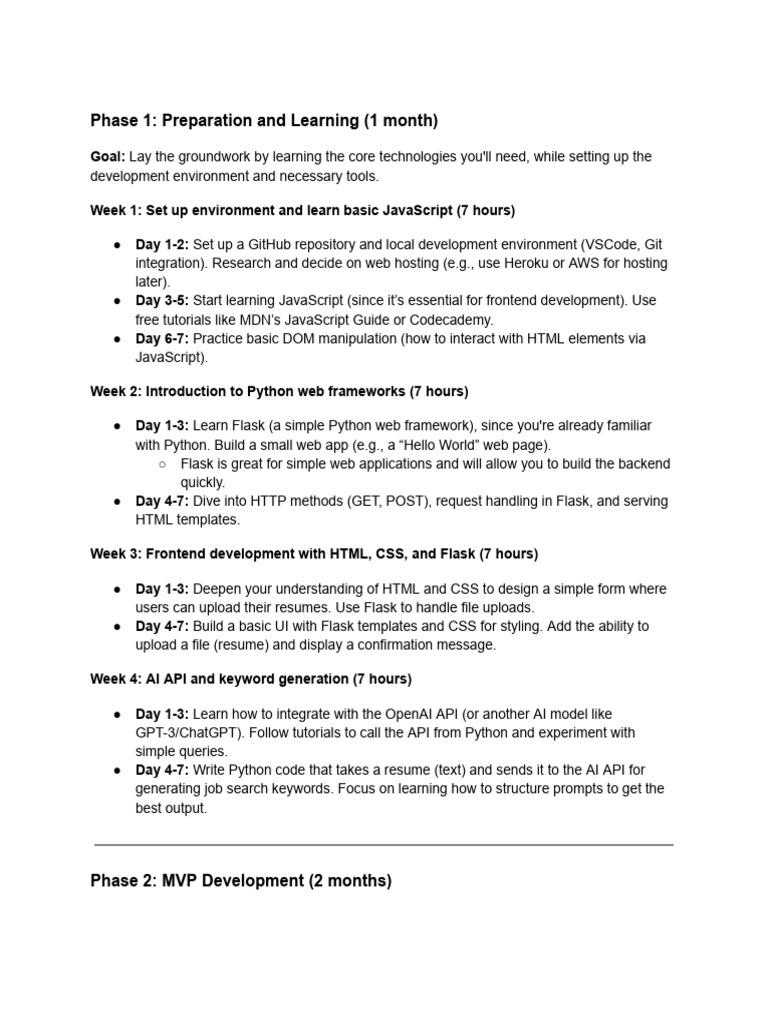 Web App Development Guide Mvp Steps Pdf World Wide Web Internet