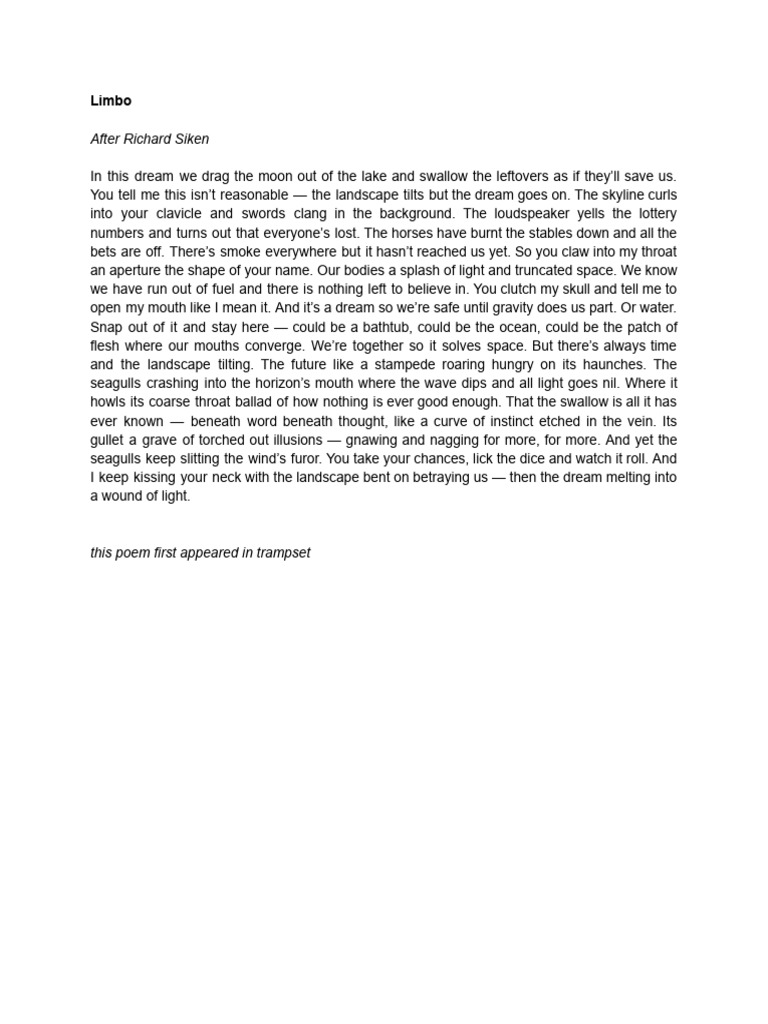 Limbo, by Abhinav | PDF