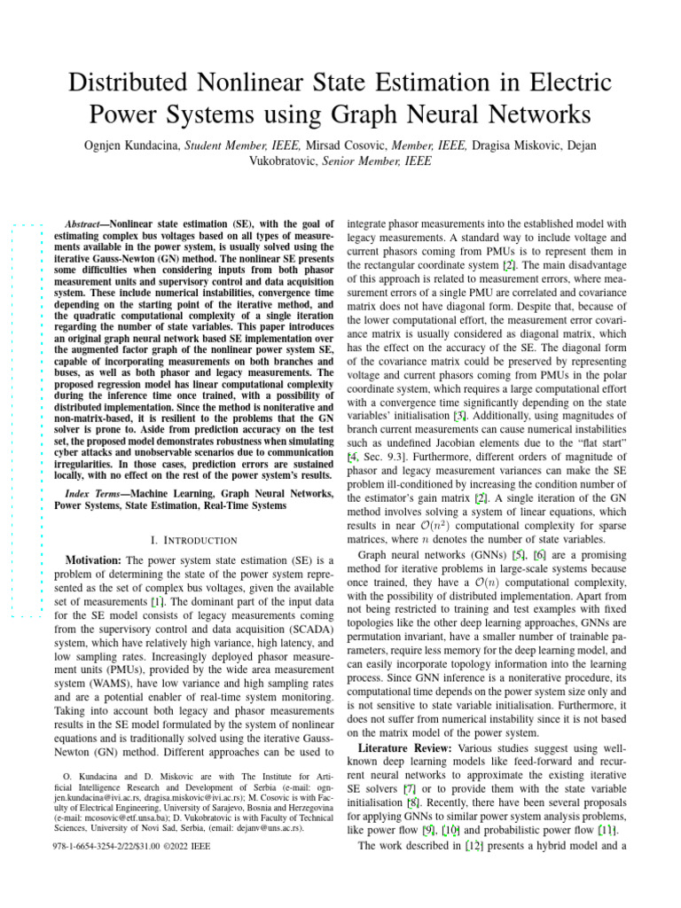 Distributed Nonlinear State Estimation In Electric Power Systems Using