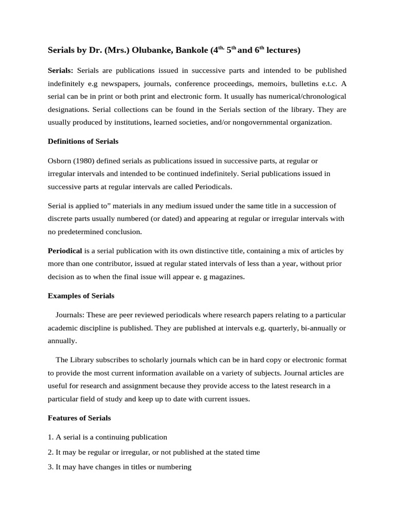 GST 103 Serials. by Pelumi(Faki) (1) | PDF | Copyright Infringement | Encyclopedias