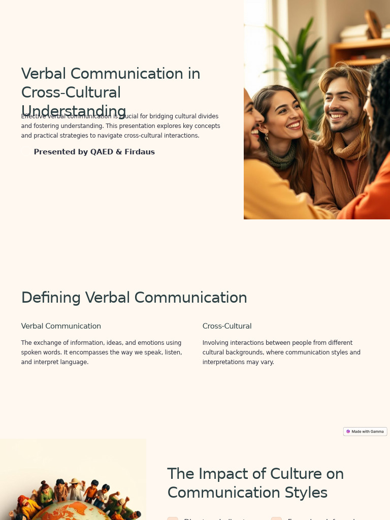 Cross Cultural Understanding | PDF | Communication | Nonverbal ...
