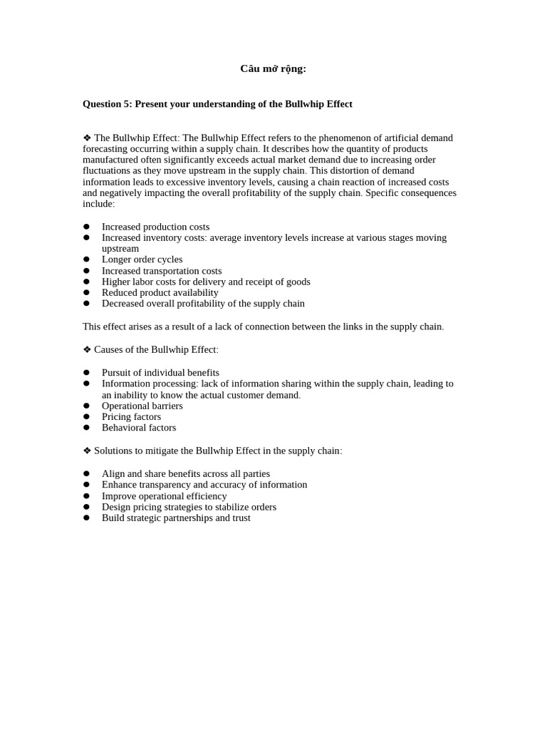 M R NG Bull-Whip Effect | PDF