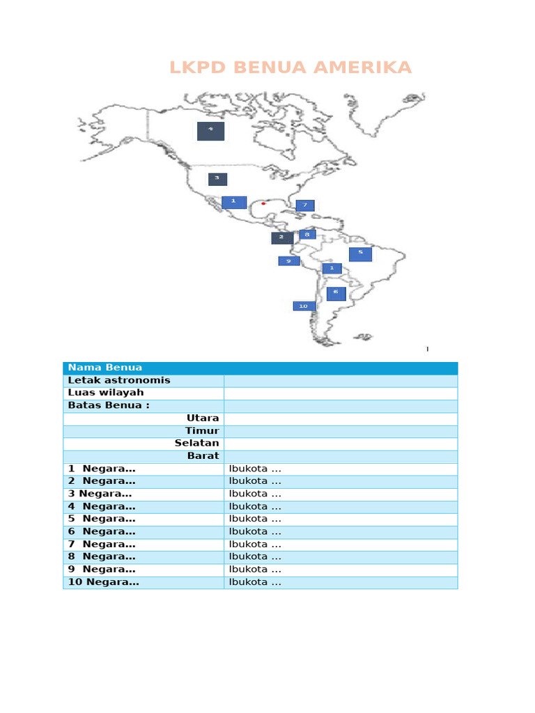 LKPD Benua Amerika | PDF