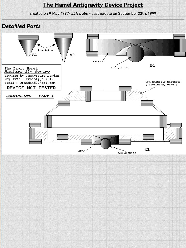 JLN Labs - Hamel Antigravity Device - Detailled Pa | PDF