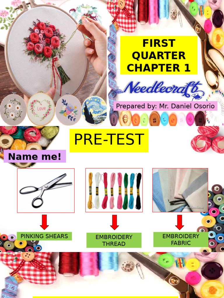 Tle 9 Needlecraft Lesson 2 | PDF | Embroidery | Yarn