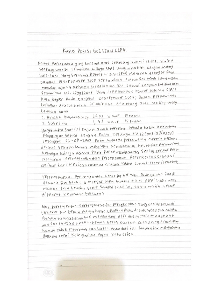 Kaspos Gugatan Cerai | PDF