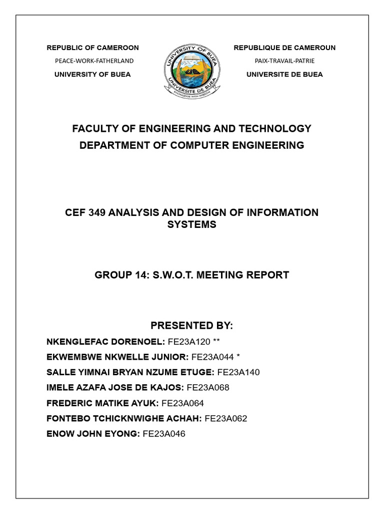 SWOT Analysis Meeting Report | PDF | Perfectionism (Psychology) | Swot ...