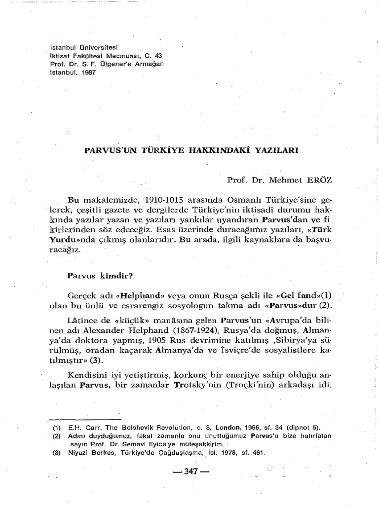 Parvus'Un T Rkiye Hakk Ndaki Yaz Lar [#9308]-8535 | PDF
