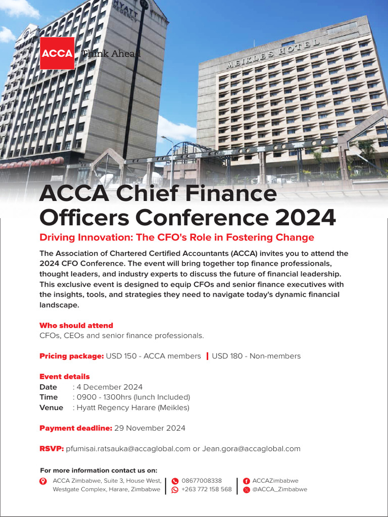 ACCA CFO CONFERENCE 2024 INVITATION | PDF