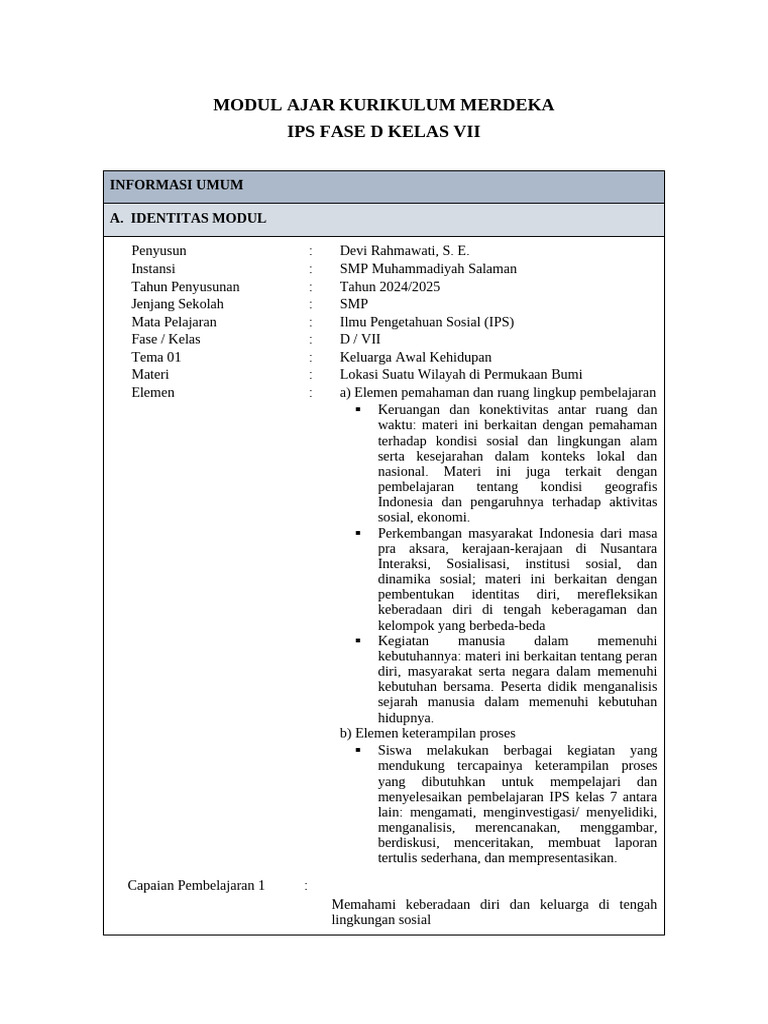 Modul Ips Peta Kelas 7 | PDF