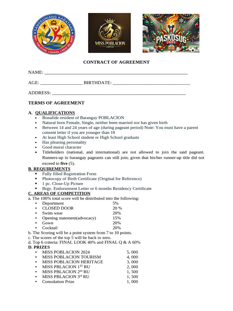 linamon contract | PDF