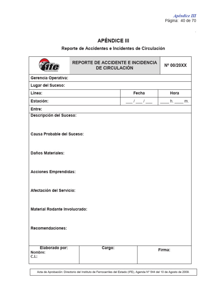 Formato de Reporte | PDF