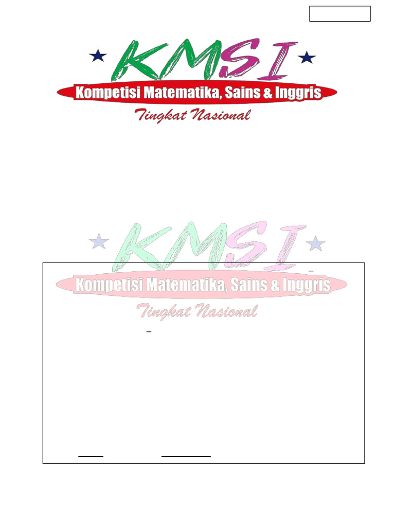 Soal Final KMSI 2024 Tingkat Nasional | PDF