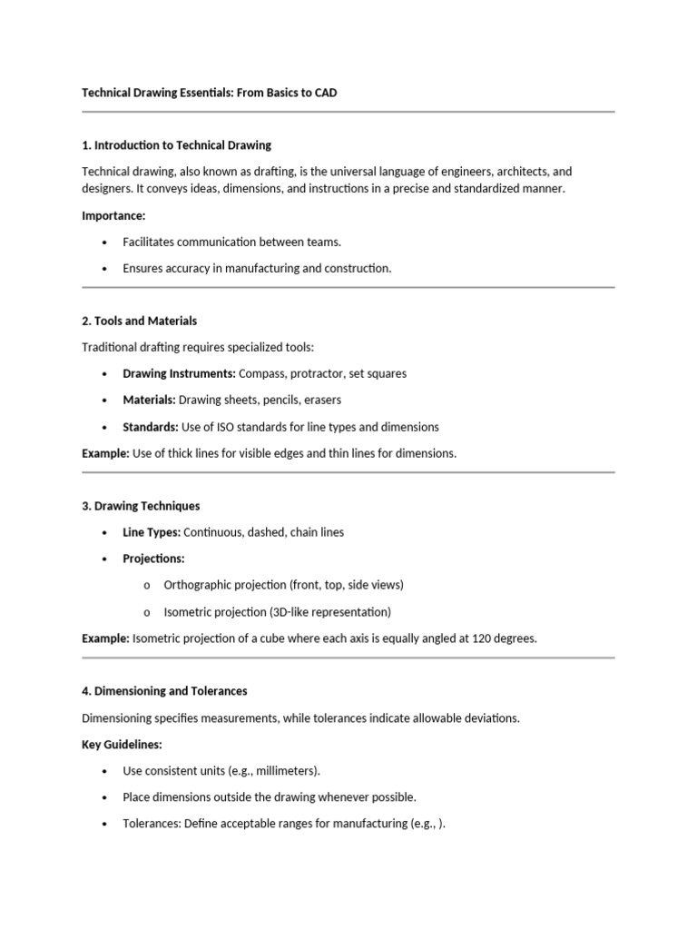 Technical Drawing Essentials | PDF