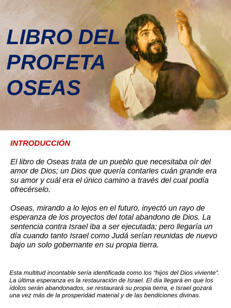 1 Profeta Oseas | PDF | Sacerdote | Profeta