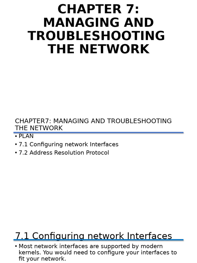 CHAPTER 7 Managing and Troubleshooting Networks | PDF | Computer Network | Port (Computer ...