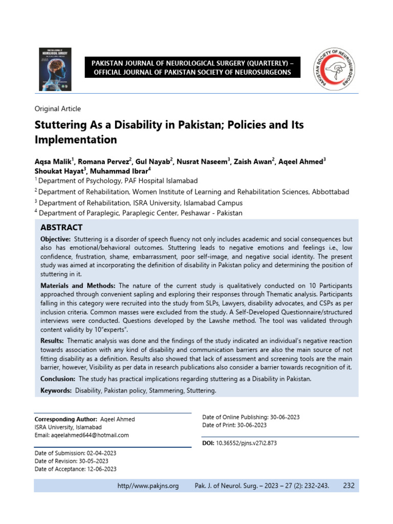 12 NS 468 Stuttering+as+a+Disability+in+Pakistan +Policies+and+Its ...