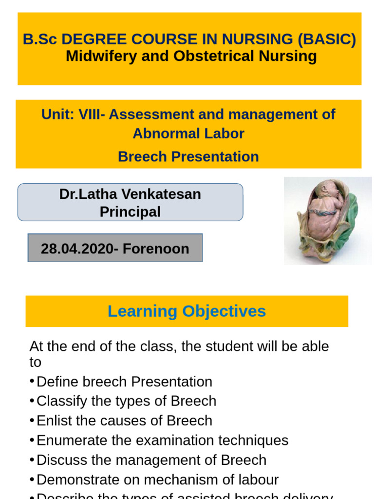 Breech Presentation Management Techniques | PDF | Childbirth ...