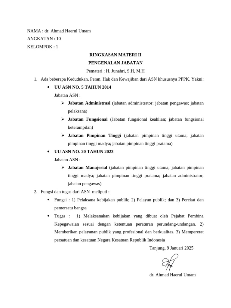 ringkasan materi 2 pengenalan jabatan | PDF