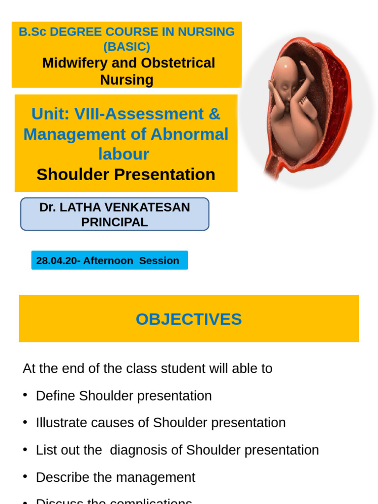 Nursing Students: Shoulder Presentation | PDF | Childbirth | Uterus