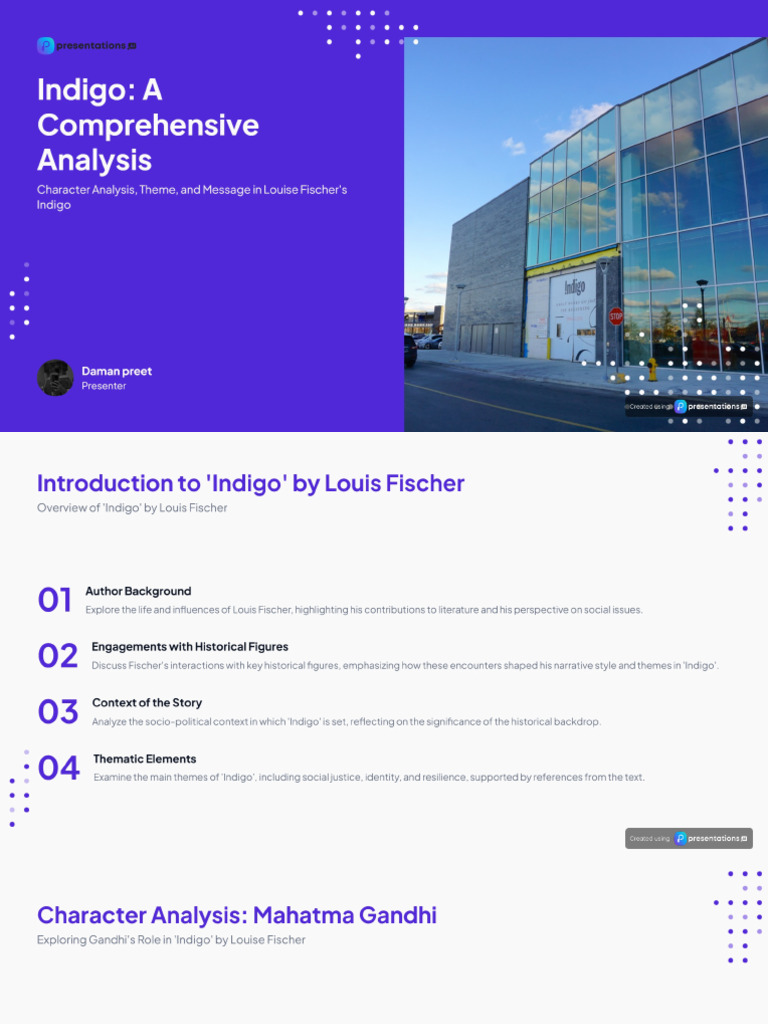 Indigo by Louise Fischer Character Analysis Theme and Message | PDF