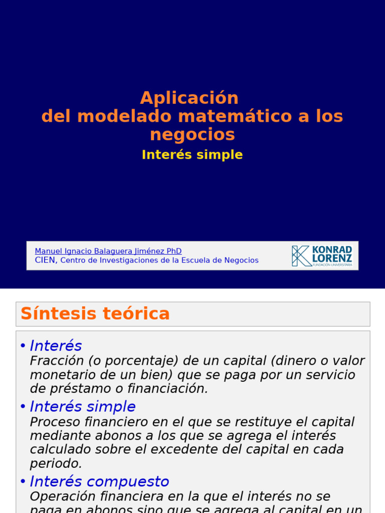 Interés Simple | PDF | Interés | Variable (Matemáticas)
