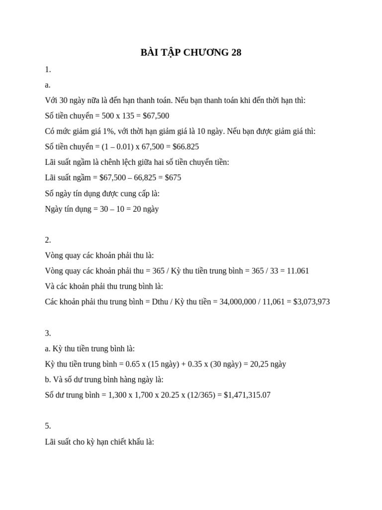 TCDN Chương 28 | PDF