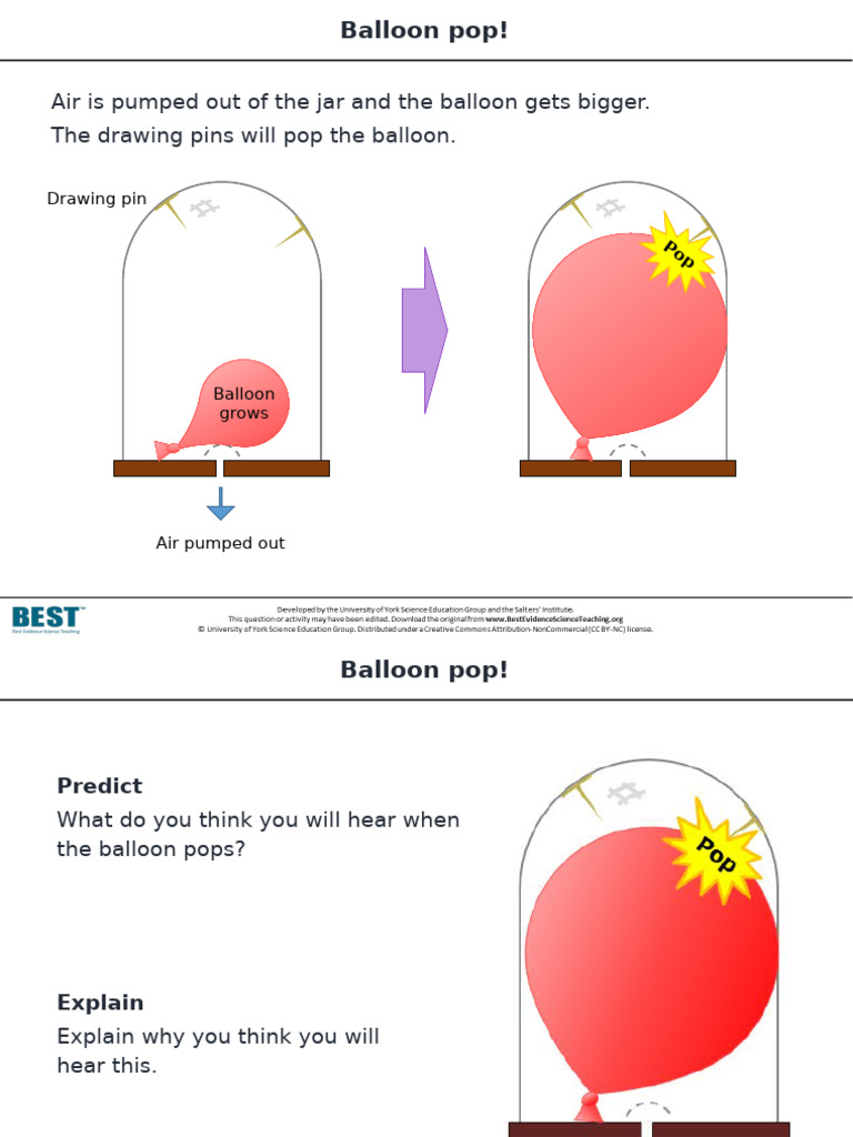 Balloon Popping Experiment Guide | PDF