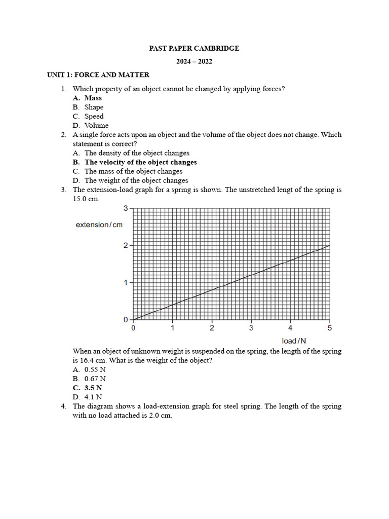 Cambridge Physics Past Papers | PDF | Sound | Pressure