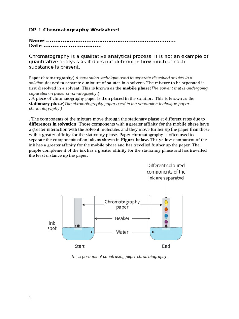 Chromatography | PDF | Chromatography | Mixture