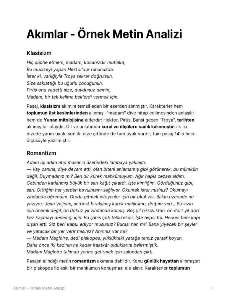 Akimlar Ornek Metin Analizi | PDF