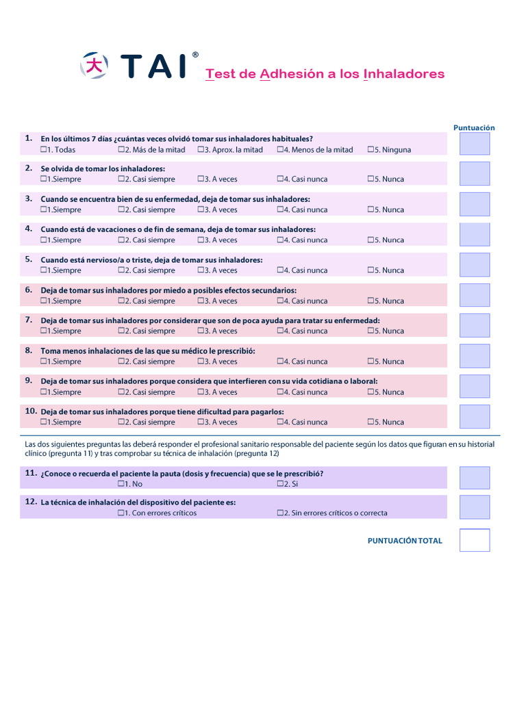 Cuestionario TAI - Es | PDF