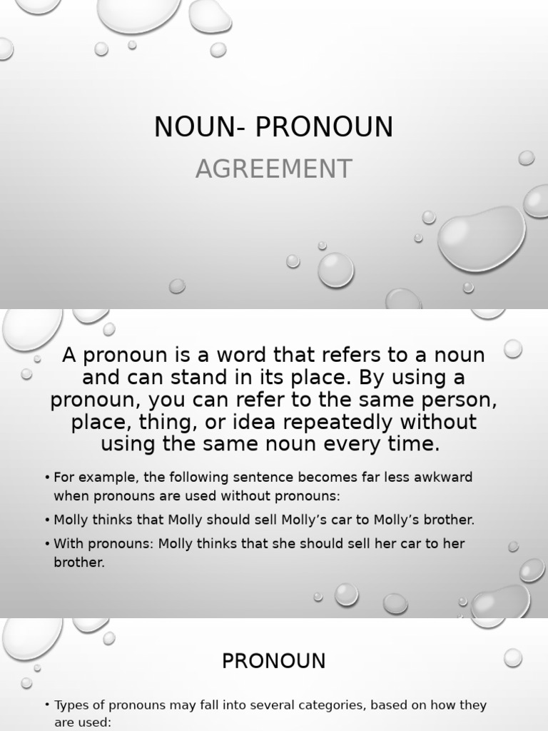 Noun-Pronoun Agreement Explained | PDF | Pronoun | Grammatical Gender