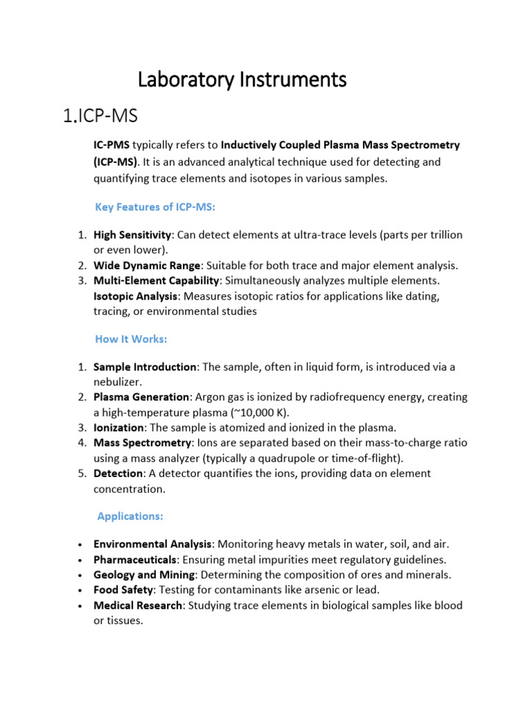 Laboratory Instruments-FAS | PDF | Gas Chromatography–Mass Spectrometry ...