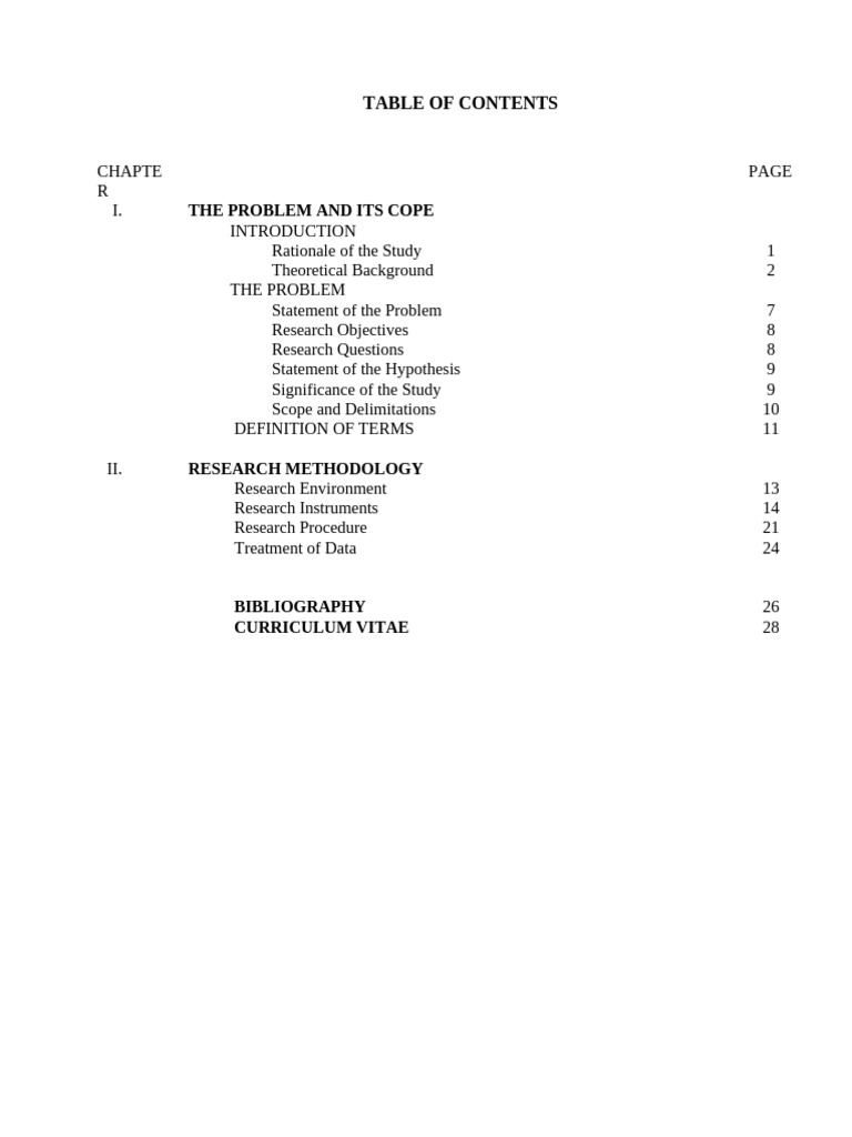 Research Study Structure Guide | PDF