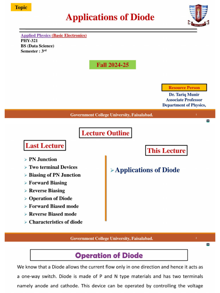10- Applications of Diodes(2) | PDF