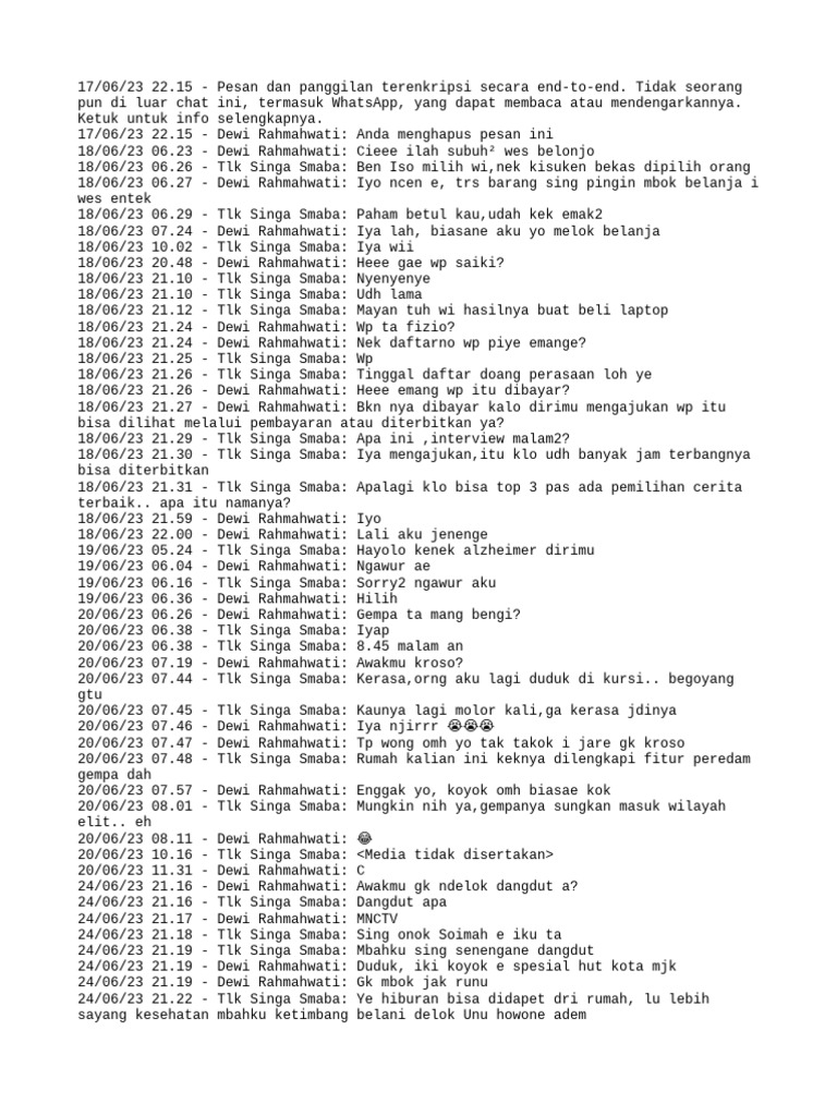 Chat WhatsApp Dengan TLK Singa Smaba | PDF