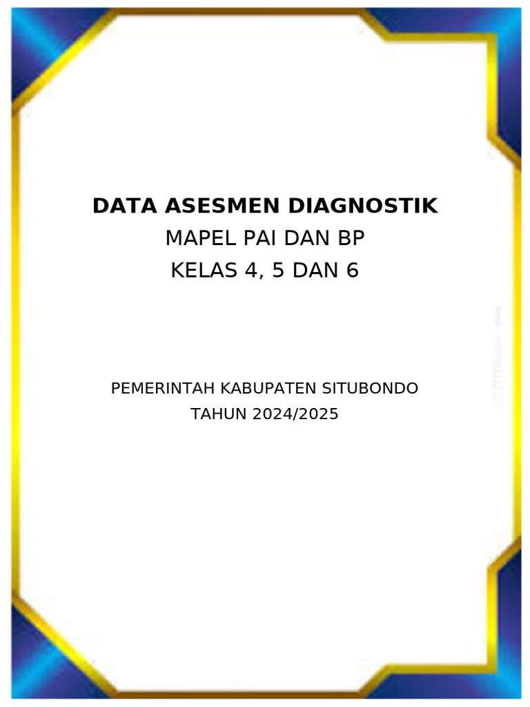 Data Asesmen Diagnostik | PDF