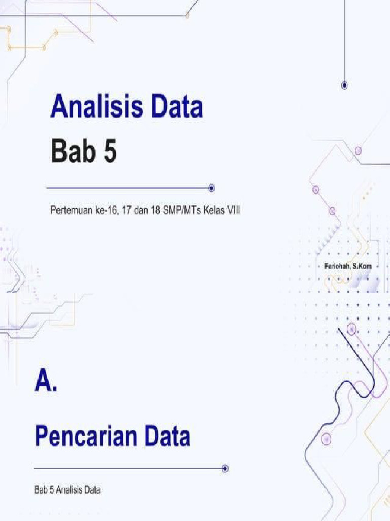 Bab 5 Analisis Data KLS 8 | PDF