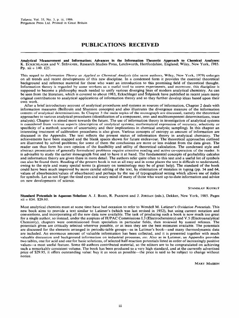 Standard Potentials in Aqueous Solution | PDF | Information | Theory
