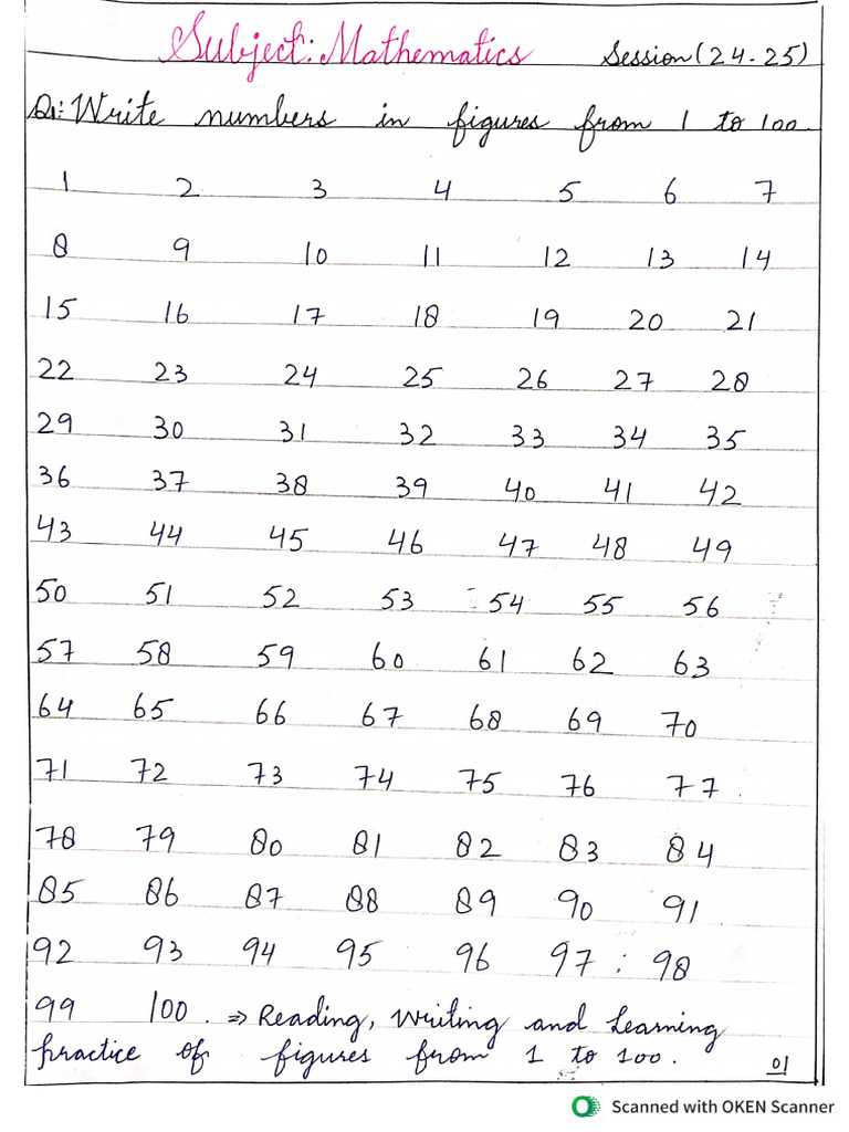Winter Assignment For Mathematics (L.K.G) | PDF