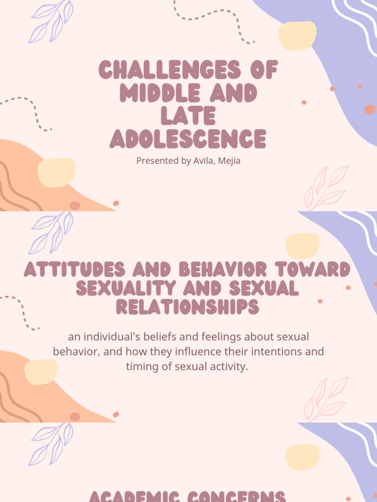 Challenges of middle and late adolescence | PDF