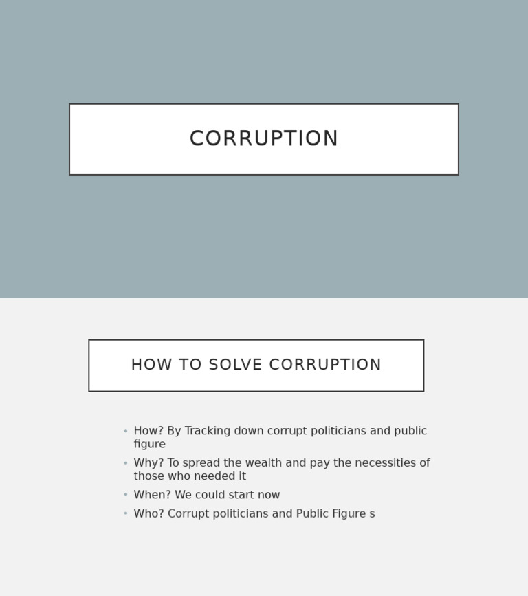 Solving Corruption: A Guide | PDF