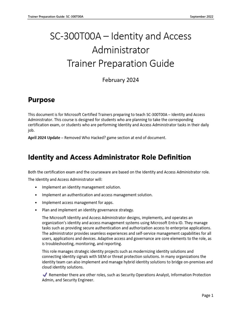 SC-300T00A-ENU-TrainerPrepGuide | PDF | Microsoft Azure | Computing