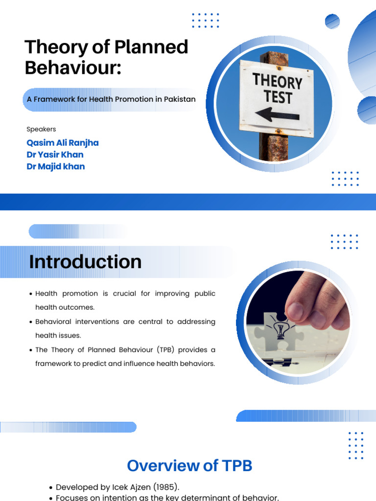 Theory of Planned Behaviour | PDF | Behavior | Health Care